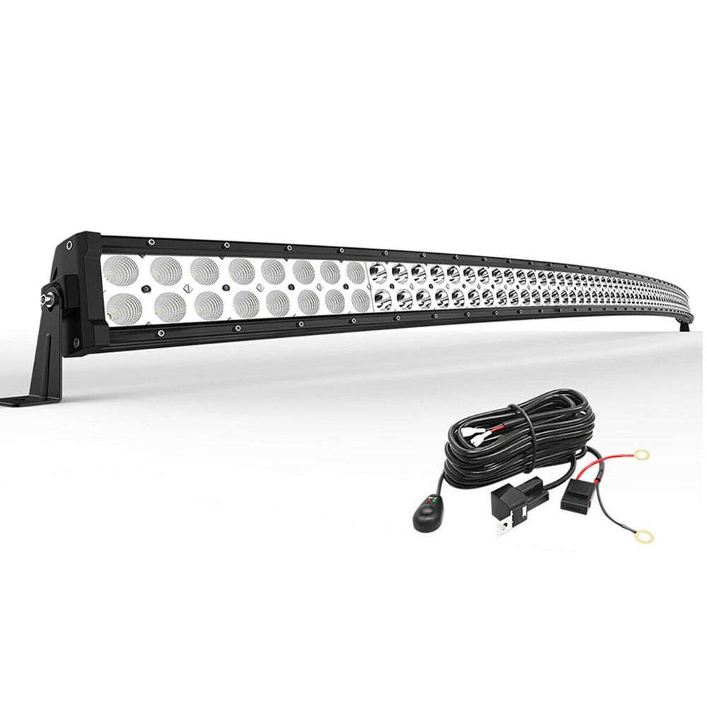 700W 52inch LED Light Bar Curved Flood Spot Combo By ProTuningLab