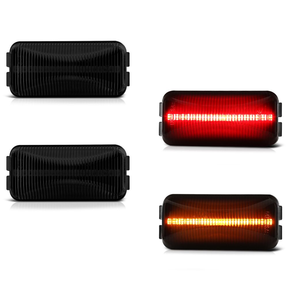 84-96 Ford F250 F350 Dually LED Dually Fender Marker Lights - Amber ...