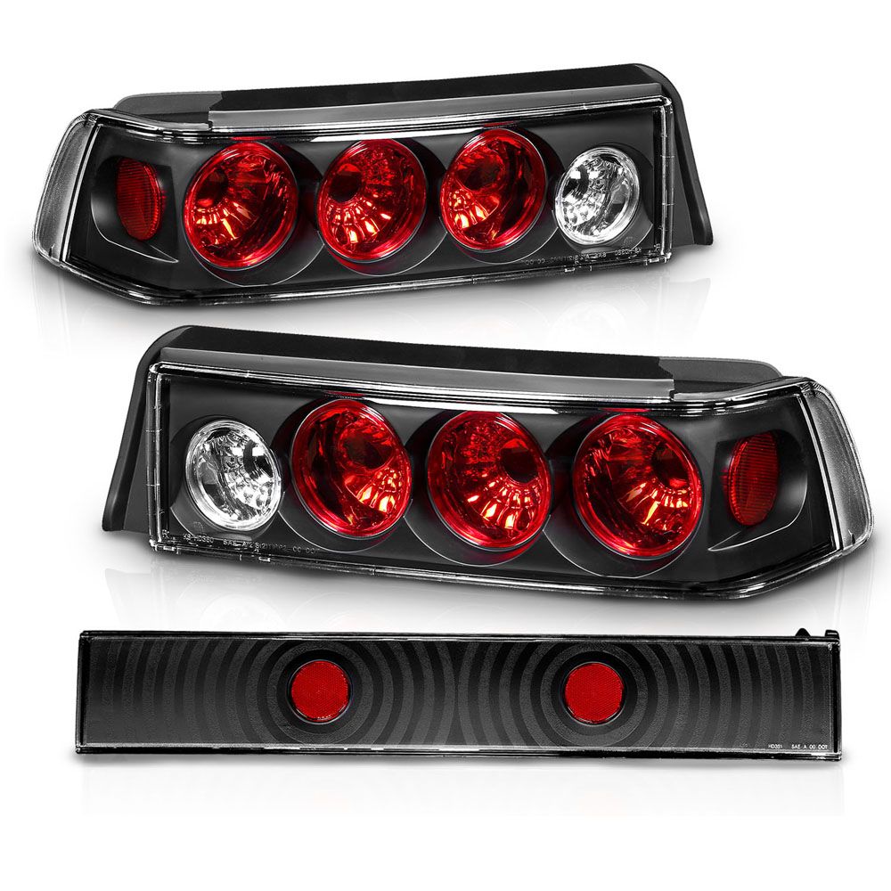 88-91 Honda Civic 3 Door Hatchback Altezza Tail Lights - Black
