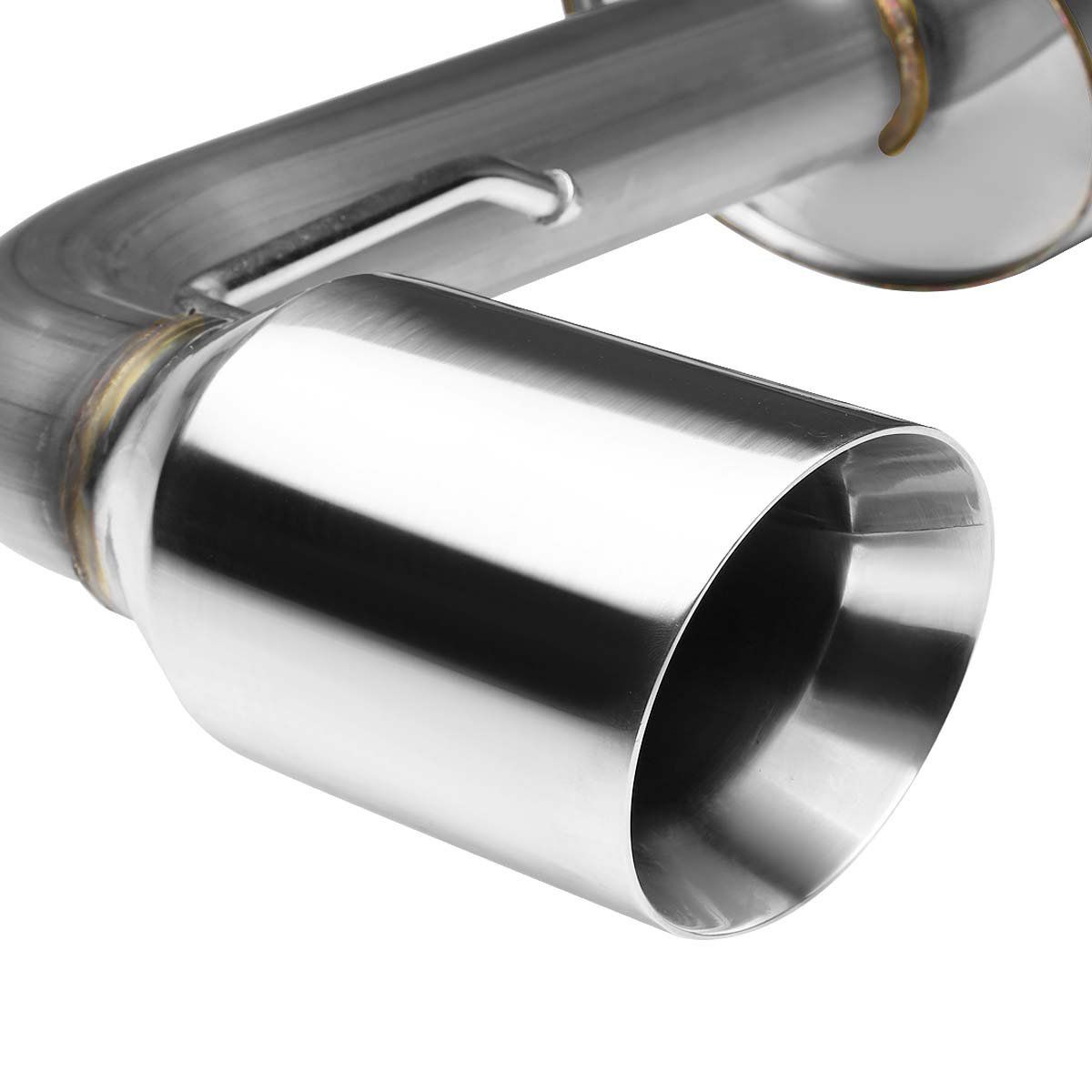 88-91 Honda Civic ED/EF 3dr Hatchback Stainless Steel 4" Rolled Muffler ...