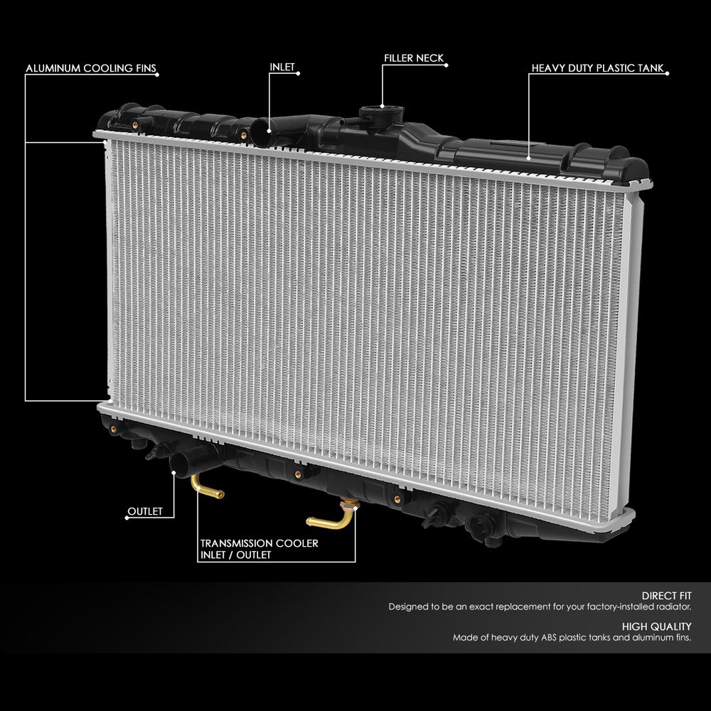 88-92 Toyota Corolla Geo Prizm AT OE Style Aluminum Core Radiator DPI ...