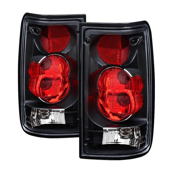 89-95 Toyota Pickup Tail Lights|Black|Pair