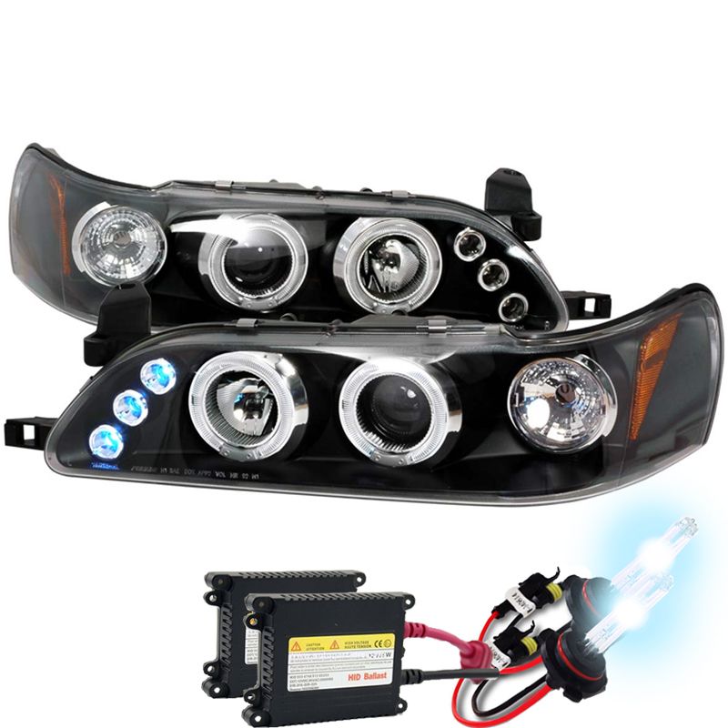HID Xenon + 93-97 Toyota Corolla Angel Eye Halo & LED Projector ...