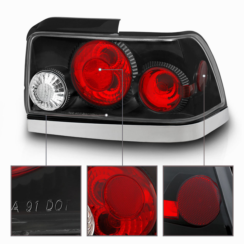 93-97 Toyota Corolla Euro Style Altezza Tail Lights - Black