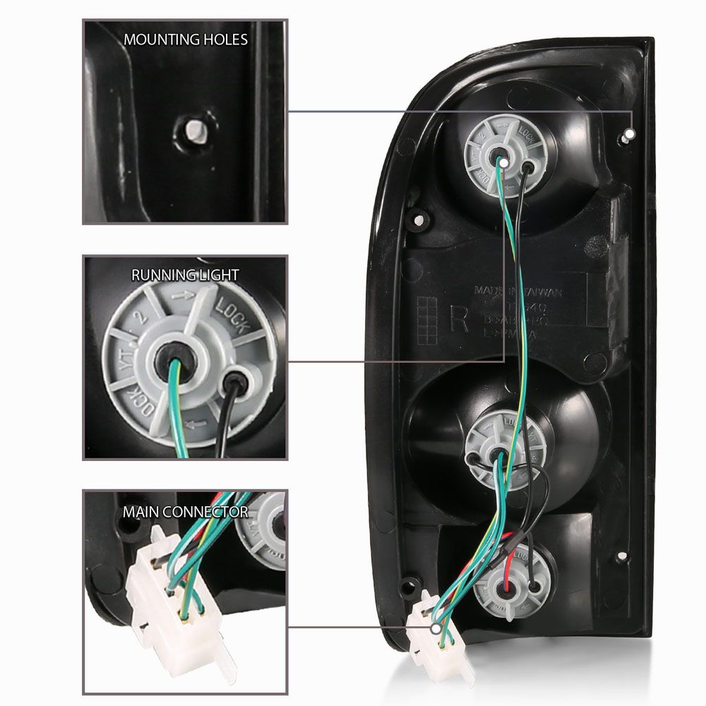 95-00 Toyota Tacoma JDM Altezza Tail Lights - Chrome