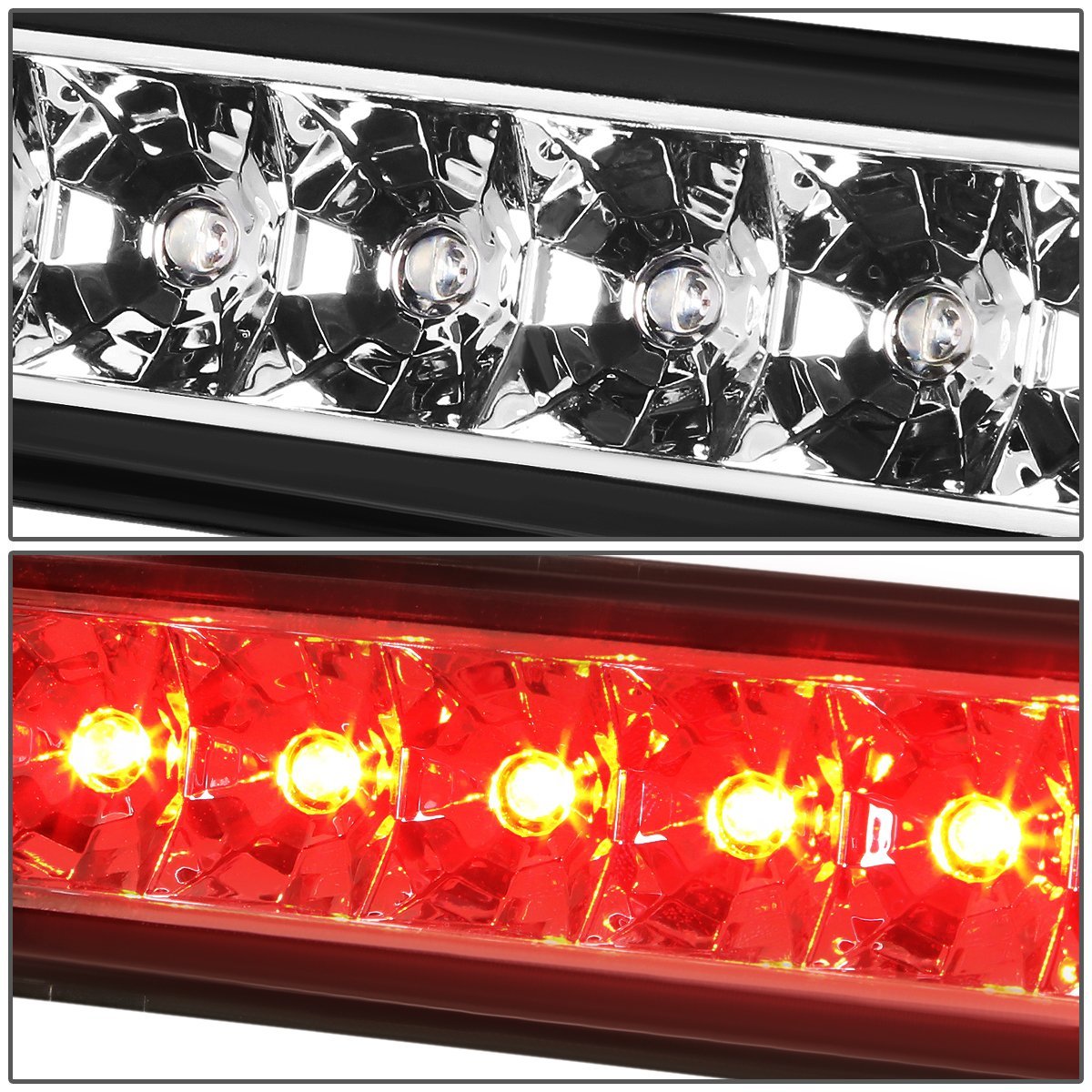 97-06 Jeep Wrangler TJ Rear LED 3rd Brake Light - Chrome