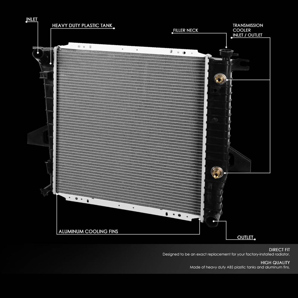 98-01 Ford Ranger/Mazda B2500 2.5L AT OE Style Aluminum Radiator DPI ...