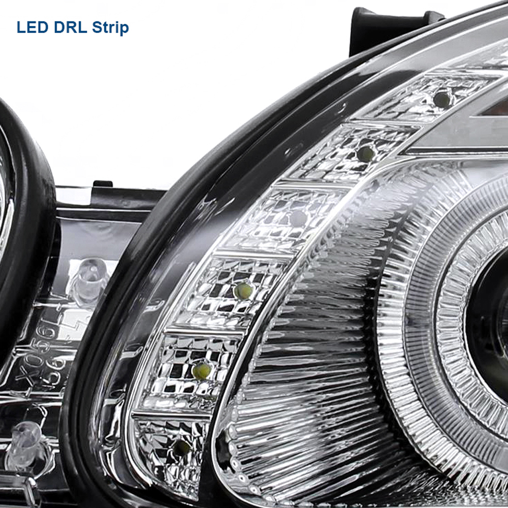 1998-2005 Lexus GS300 GS400 Chrome Halo & LED Projector Headlights