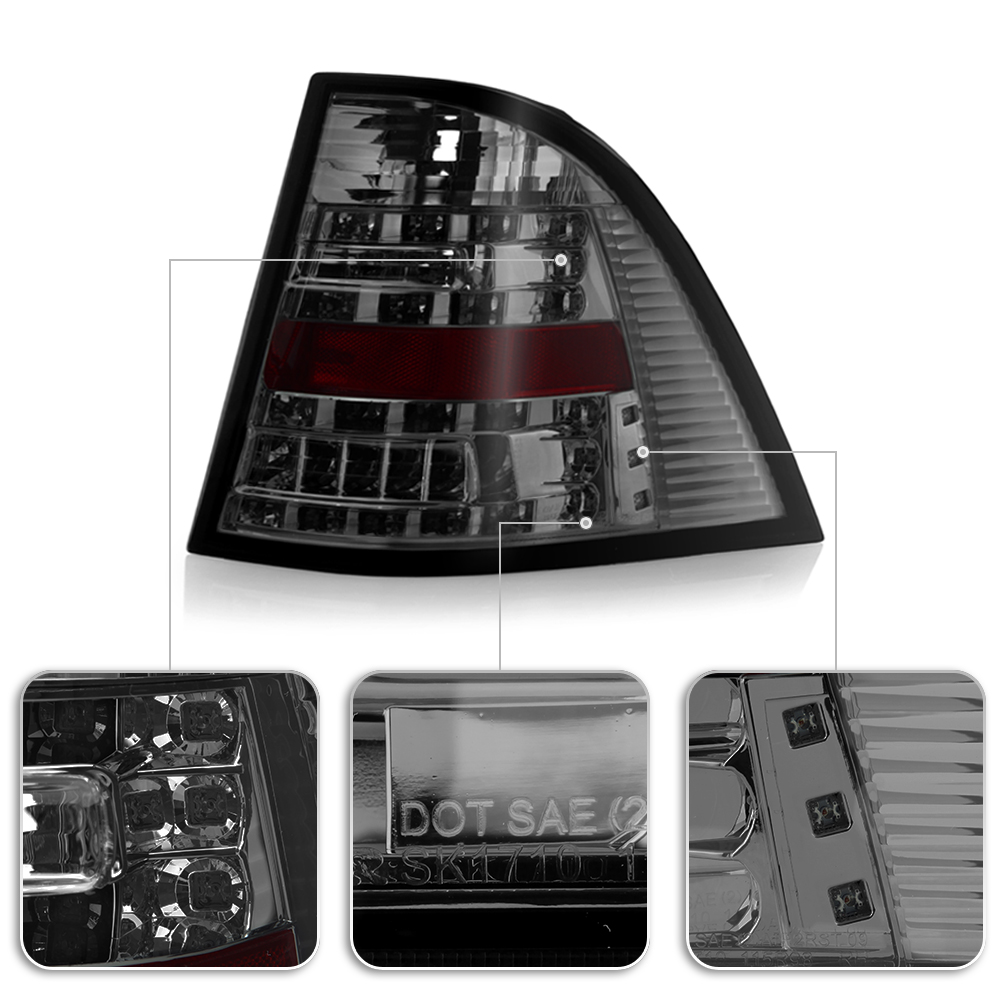 SPYDER 98-05 Mercedes Benz ML-Class W163 Euro Style LED Tail Lights ...
