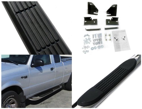 98-11 Ford Ranger [Super Cab] 3" Round Side Step Nerf Bar Running Board ...