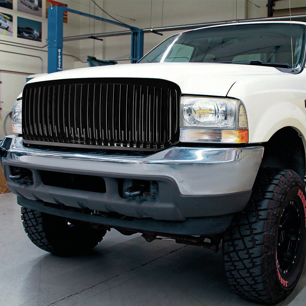 99-04 Ford F250 / F350 Superduty / Excursion Vertical Black Grill Grille