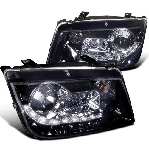99-04 Volkswagen Jetta 4 Projector Headlights - R8 Style Gloss Black