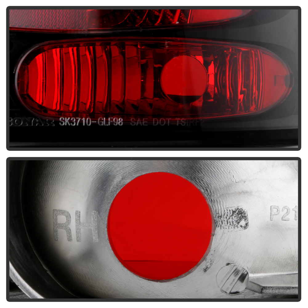 SPYDER 99-06 Volkswagen Golf / R32 MK4 Euro Altezza Tail Lights - Black ...