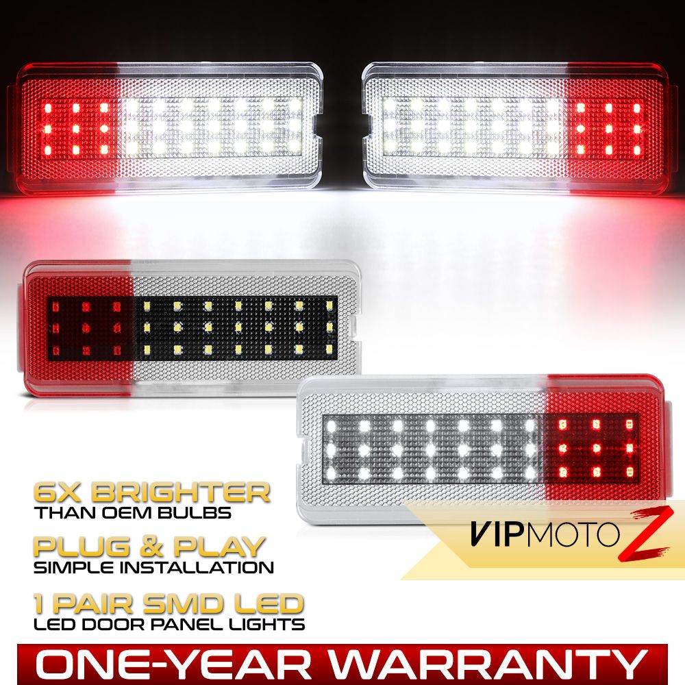 99-07 Ford F250 F350 Superduty Excursion Red / White LED Interior Door ...