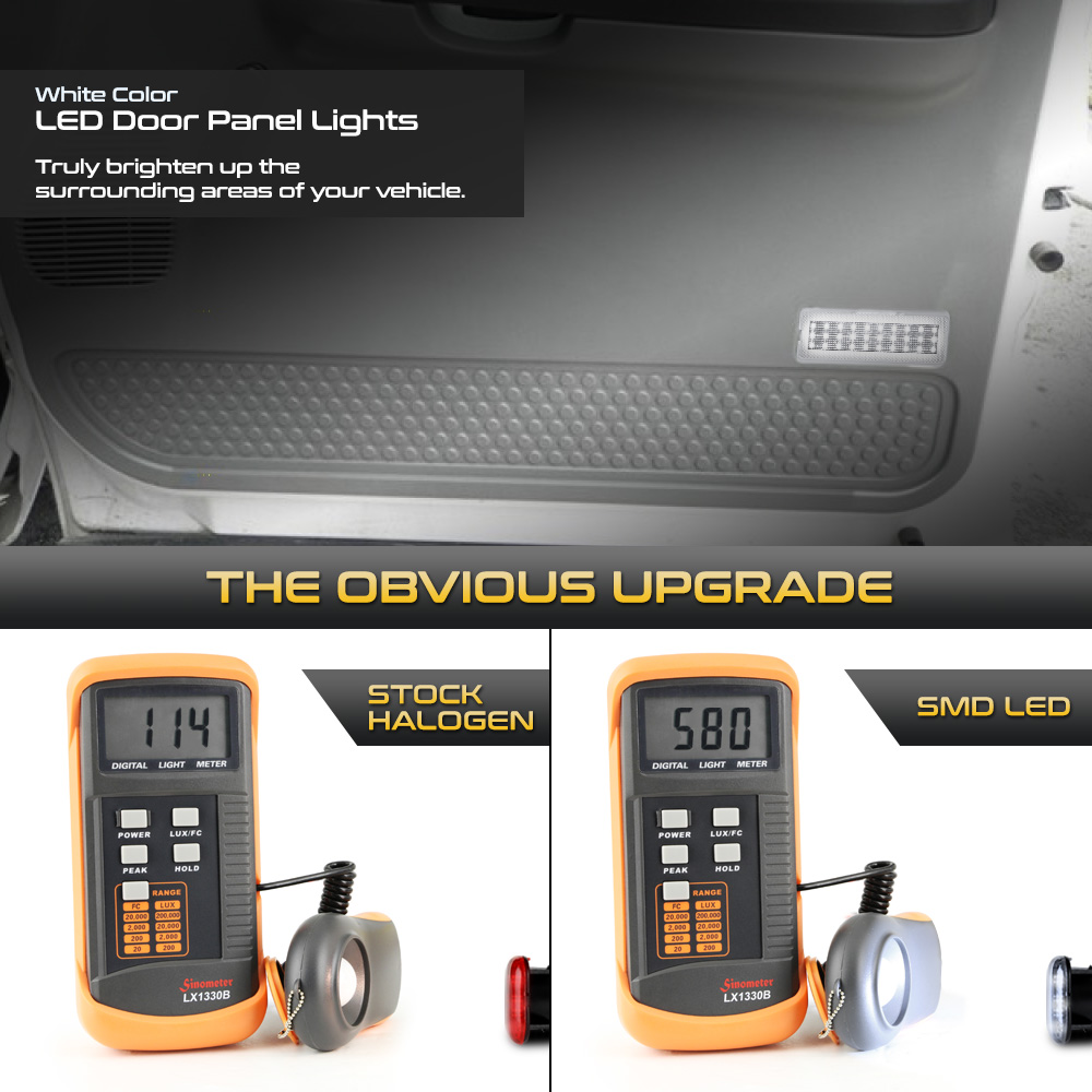 99-07 Ford F250 F350 Superduty Excursion White LED Interior Door Panel ...