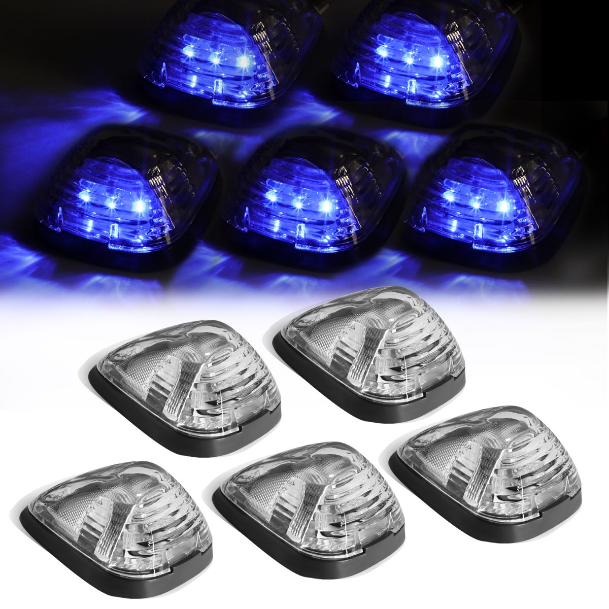 99-16 Ford Superduty 5 X LED Cab Roof Top Lights + Wiring Harness ...