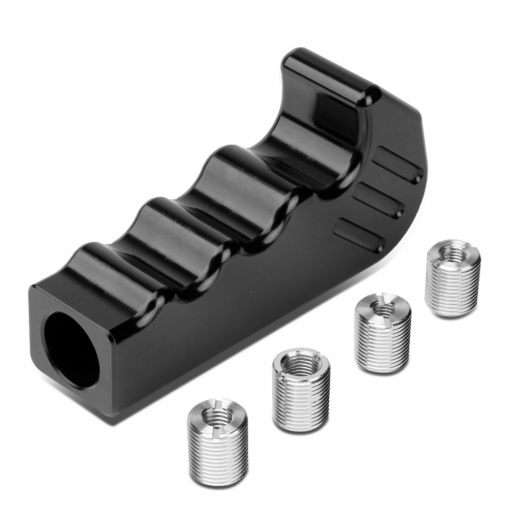 Aluminum Pistol Hand Grip Style Shifter Shift Knob [Manual Only] - Black
