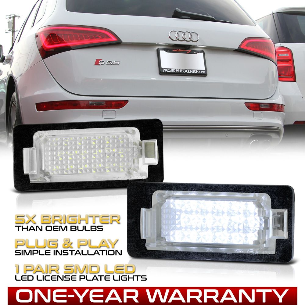 Audi A3 A4 A5 A6 A7 Q3 Q5 Q7 LED License Plate Light Tag Lamp - LAC-LP ...