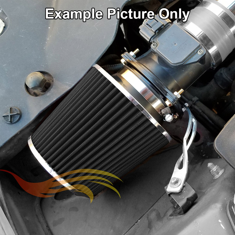 Black 3.5" 89Mm Inlet Narrow Air Intake Cone Replacement Quality Dry ...