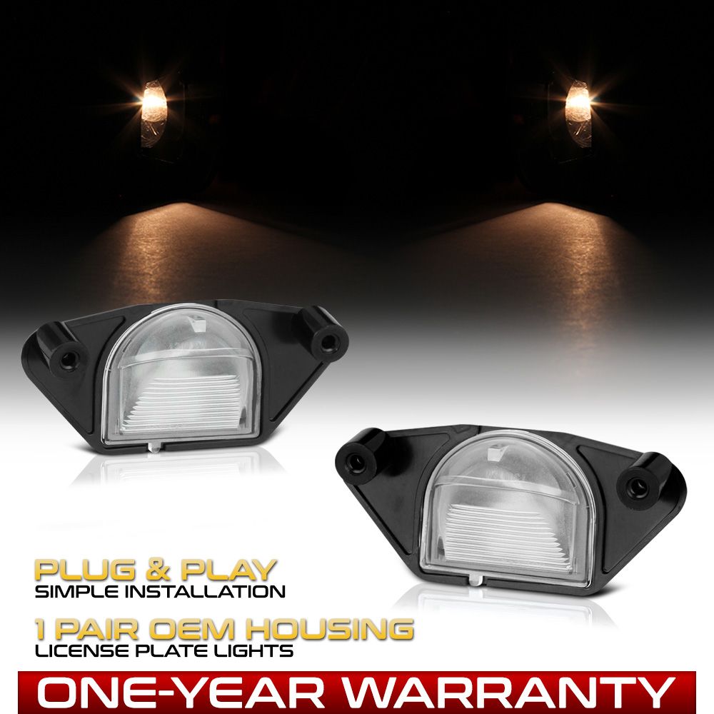 Black License Plate Light Lamp SET Fit Chevy GMC Pontiac Buick Models ...