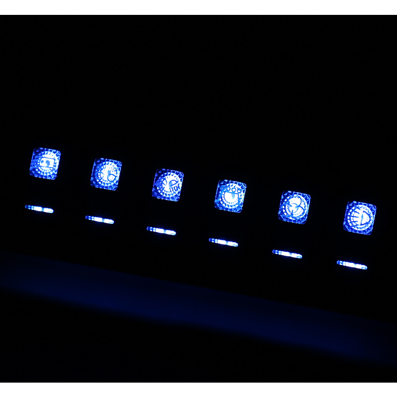 Blue LED Laser Etched Rocker Switch Panel 6 Gang Waterproof Boat Car ...