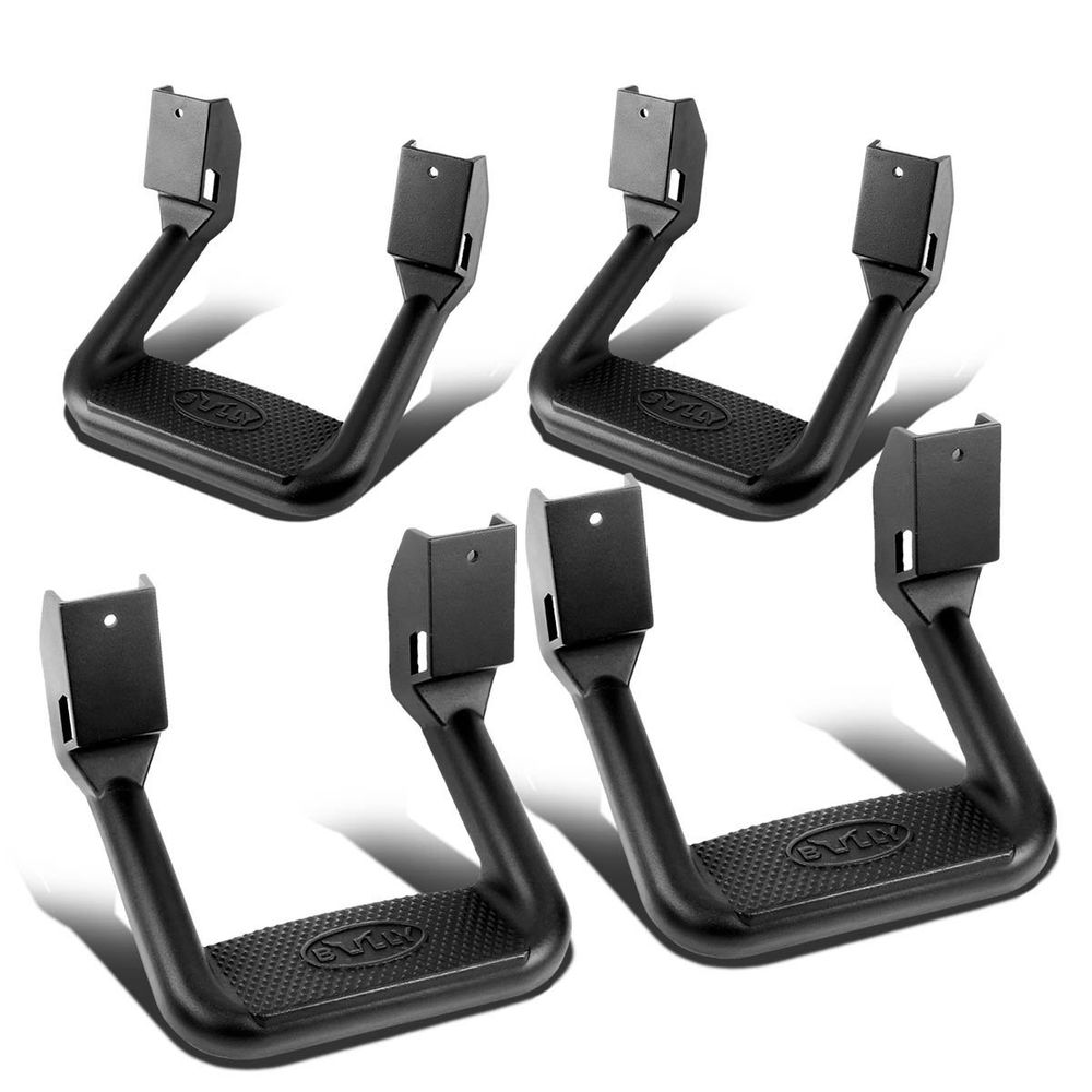 Bully 2-Pair of Black Aluminum Side Step Bar [Chevy / Dodge / Ford ...