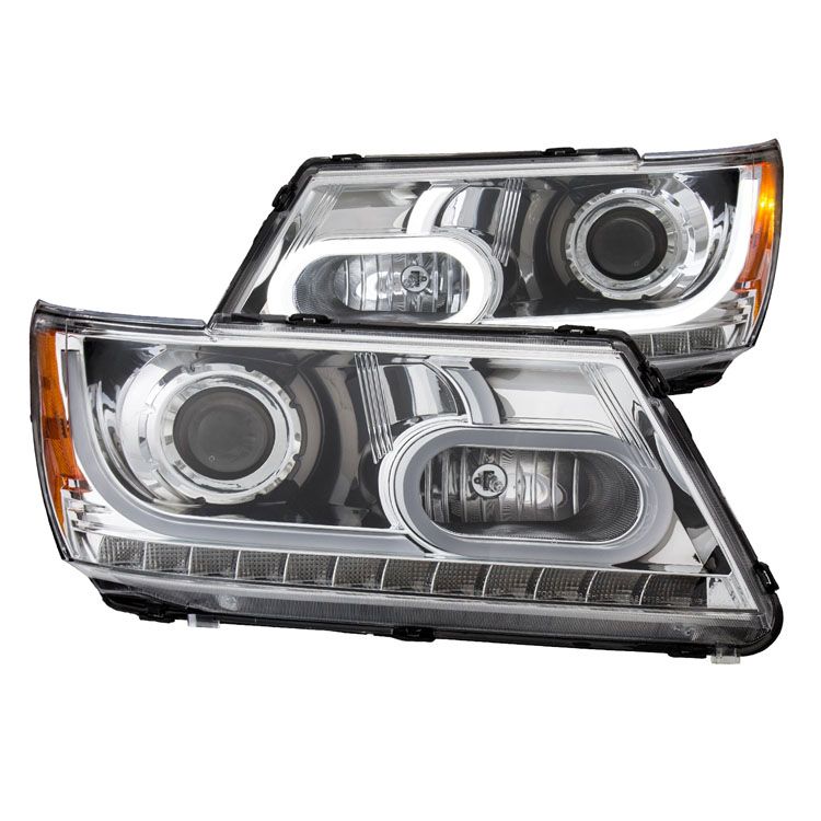 CG 09-15 Dodge Journey Fiber-Optic LED DRL Projector Headlights - Chrome