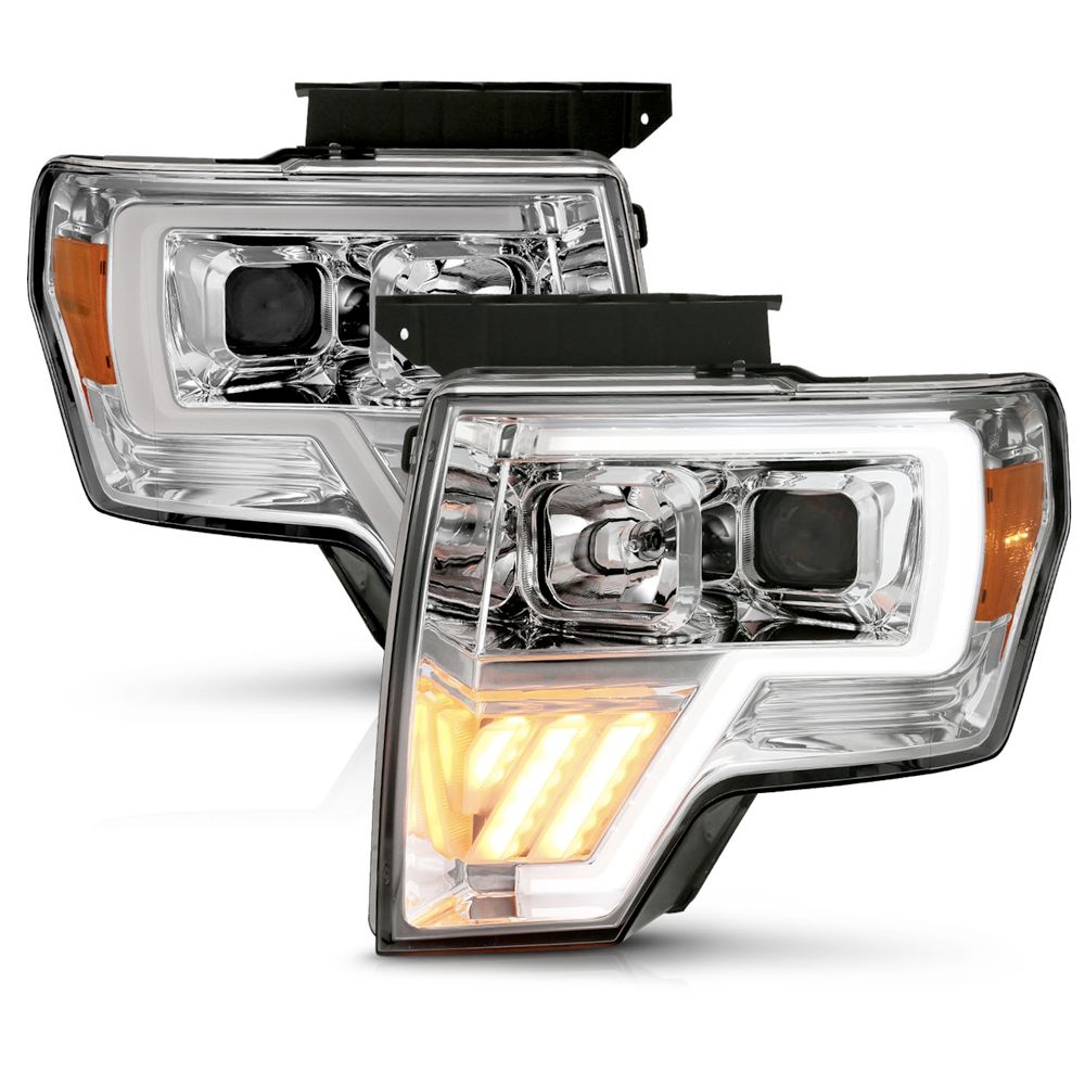 CG® 2009-2013 Ford F-150 LED DRL w/ LED Turn Signal Projector Chrome ...
