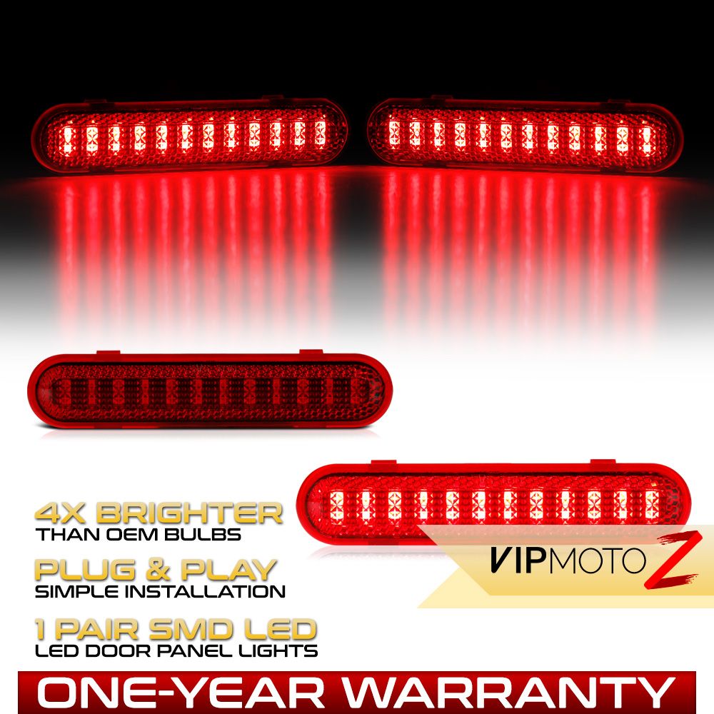 Chevy Silverado / GMC Sierra Crew Red LED Interior Door Panel Light ...