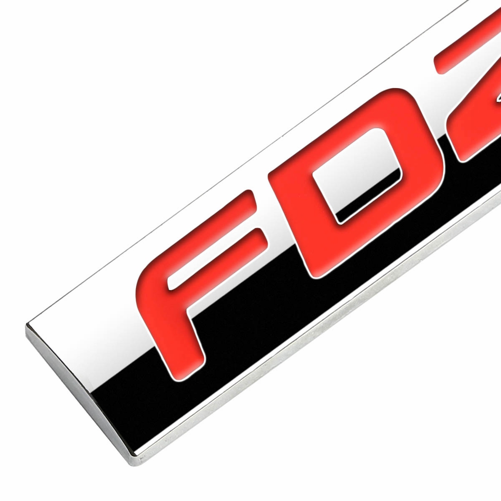 Chrome Finish Metal Emblem - FD2 - Red Letters