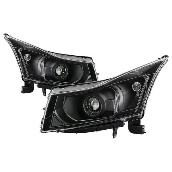 2011-2015 Chevy Cruze Black Housing Projector Style Headlights Driver ...