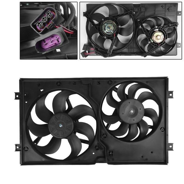 Dual Radiator Cooling Fan w/ Motor Assembly for 98-05 VW Beetle