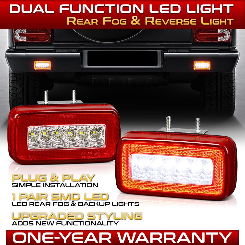 Euro LED Rear Fog+Reverse Lights For 1990-2018 Mercedes Benz W463 G ...