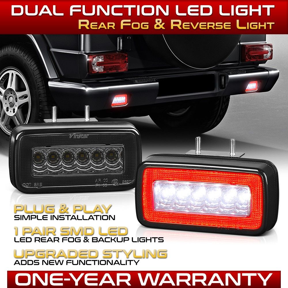 Euro LED Rear Fog+Reverse Lights For 1990-2018 Mercedes Benz W463 G ...