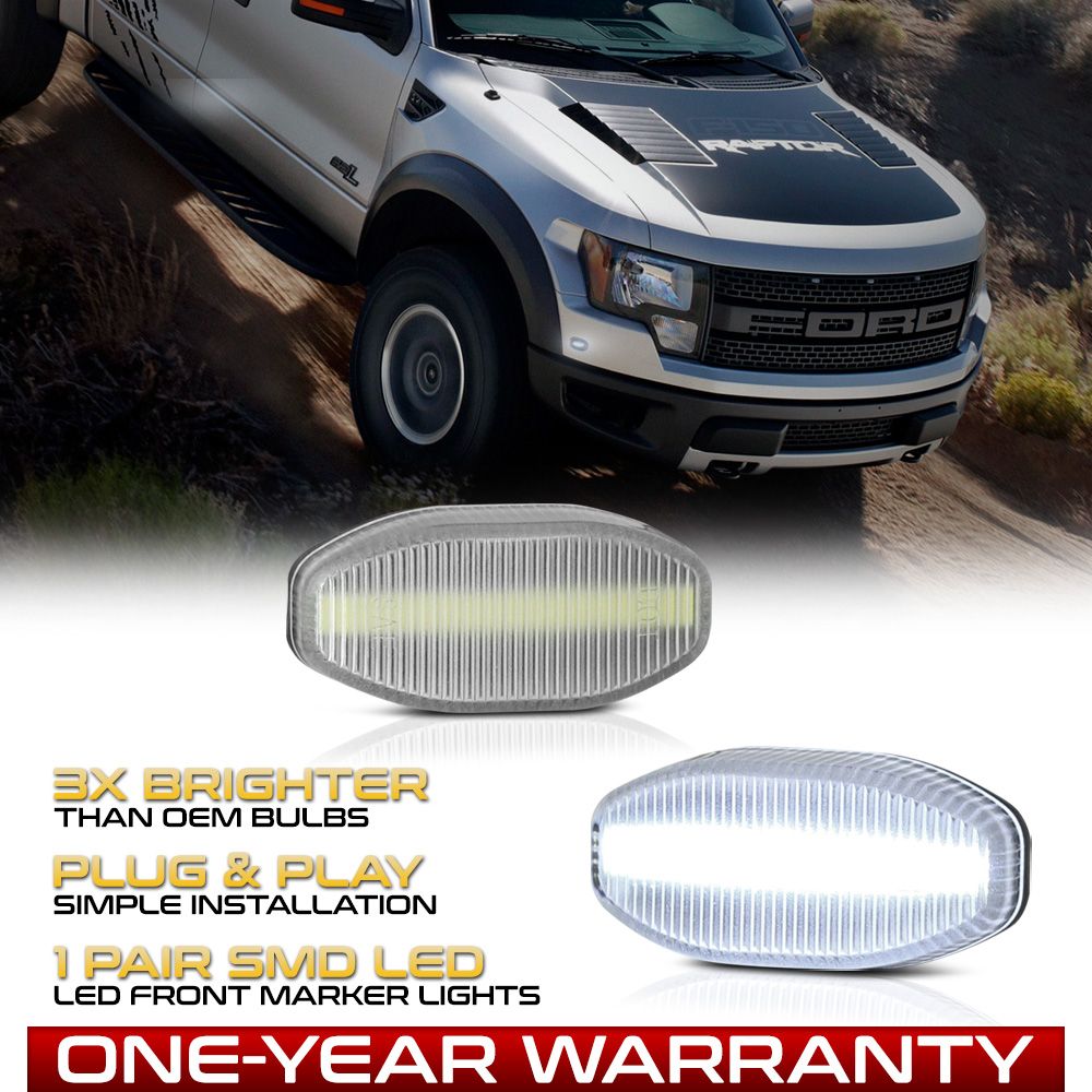 Front White LED Corner Light For 2010-2014 Ford F-150 SVT Raptor - LAC ...
