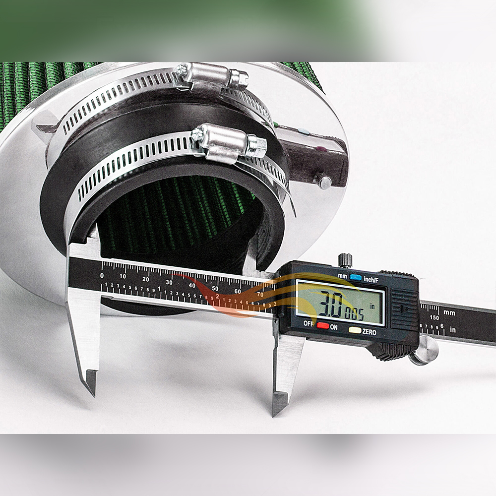 Green 3.5" 76Mm Inlet Cold Air Intake Cone Replacement Quality Dry Air ...