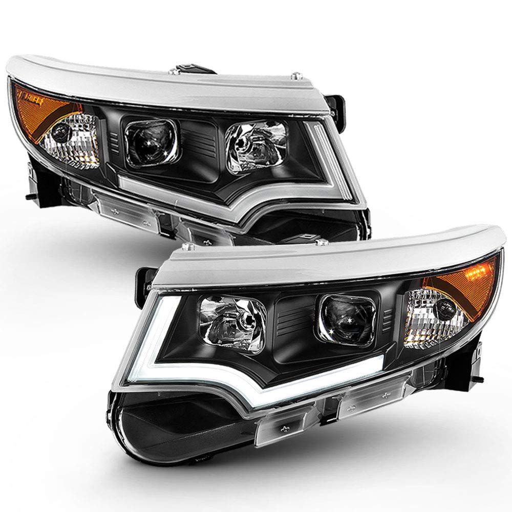 Spyder 2011-2014 Ford Edge Black Housing LED DRL Projector Headlights ...