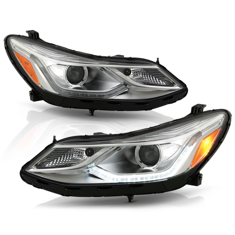 [Halogen Projector Style w/LED DRL] 2016-2018 Chevy Cruze Chrome ...