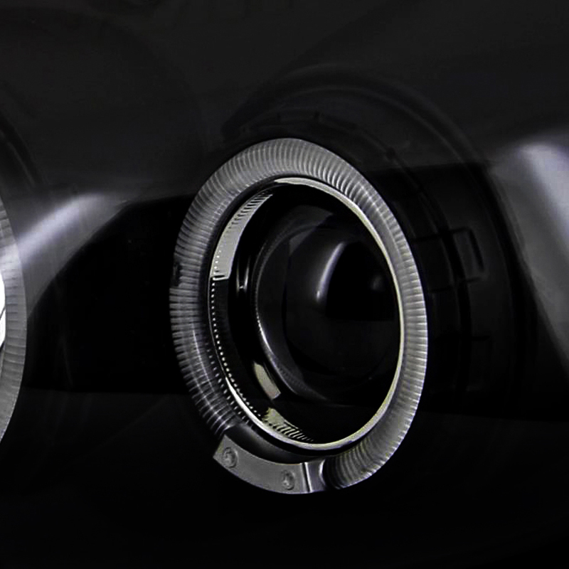 HID Xenon + 00-02 Dodge Neon Euro Style Crystal Headlights - Black