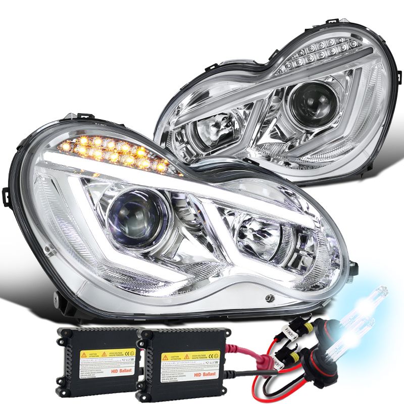 HID Xenon + 01-07 Mercedes Benz W203 C-Class [Halogen Model] LED DRL ...