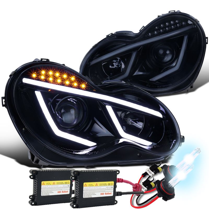 HID Xenon + 01-07 Mercedes Benz W203 C-Class [Halogen Model] LED DRL ...