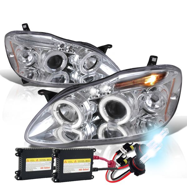 HID Xenon + 03-08 Toyota Corolla Angel Eye Halo & LED Projector ...
