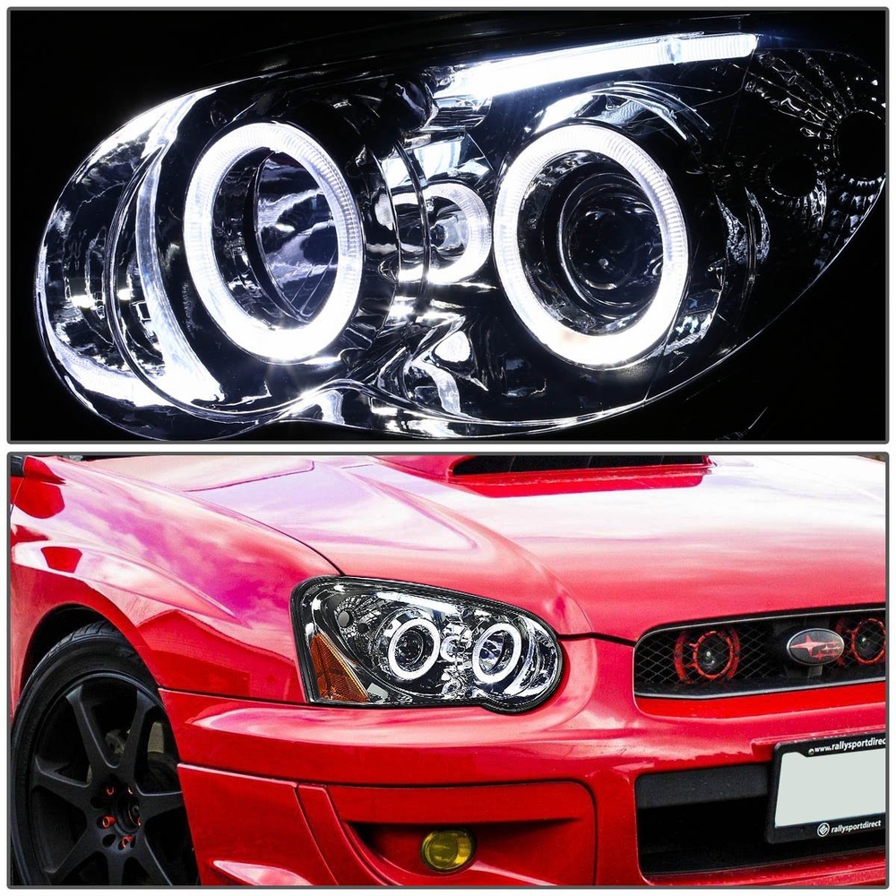 HID Xenon + 04-05 Subaru Impreza WRX / STI Angel Eye Halo & Neon Strip ...