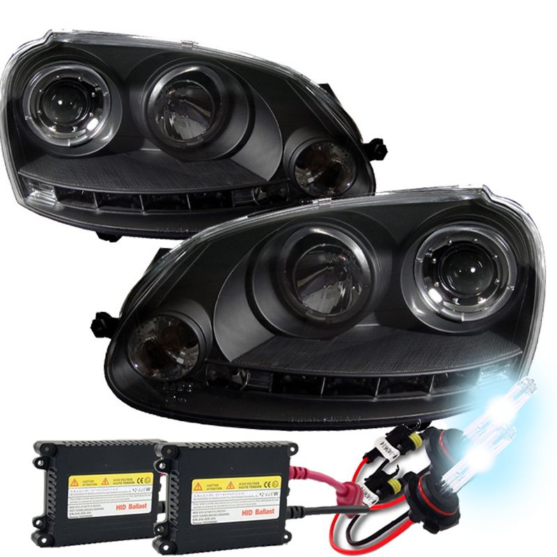 HID Xenon + 06-08 Volkswagen Golf / Jetta / Rabbit Angel Eye Halo & LED ...