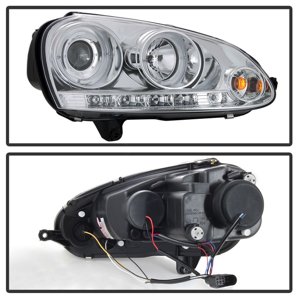 HID Xenon + 06-08 Volkswagen Golf / Jetta / Rabbit Angel Eye Halo & LED ...