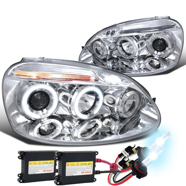 HID Xenon + 06-08 VW Golf / Rabbit / Jetta Angel Eye Halo Projector ...