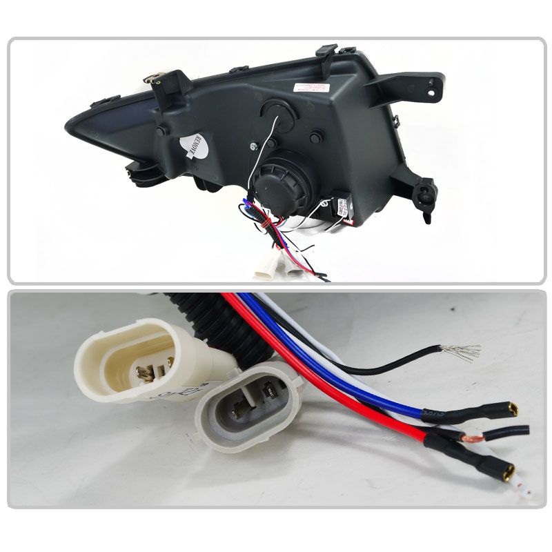 HID Xenon + 07-10 Ford Edge Halo & LED DRL Projector Headlights - Chrome