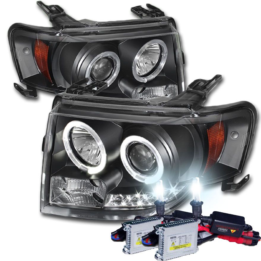 HID Xenon + 08-12 Ford Escape Angel Eye Halo & LED Strip Projector ...