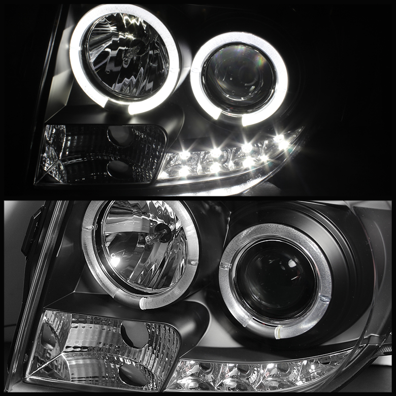 HID Xenon + 08-12 Ford Escape Angel Eye Halo & LED Strip Projector ...
