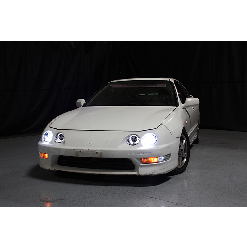 HID Xenon + 1998-2001 Acura Integra Angel Eye Halo Projector Headlights ...